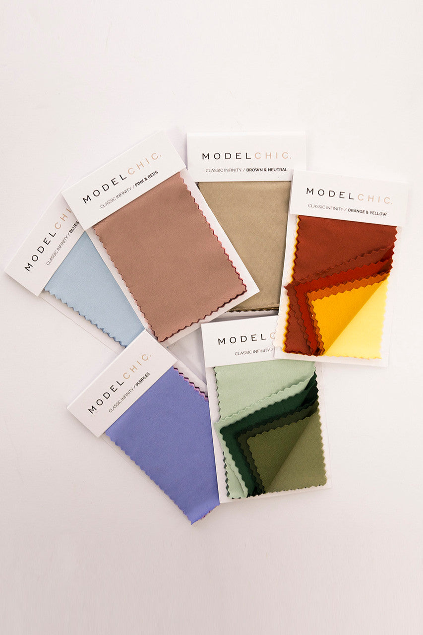 Fabric Swatch Pack for Classic Infinity Dresses | Model Chic